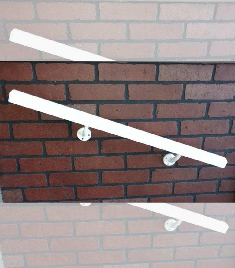 Aluminum Wall Handrail w/ Mounts - AHD